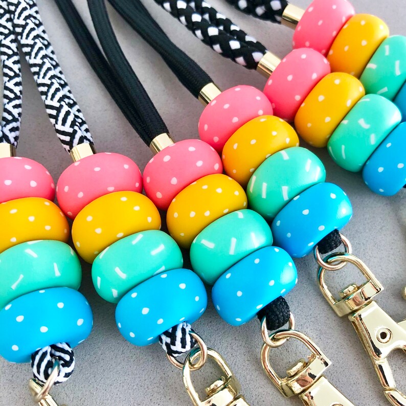 Candy Floss Speckle Lanyard Strap / Custom Wristlet Strap / - Etsy