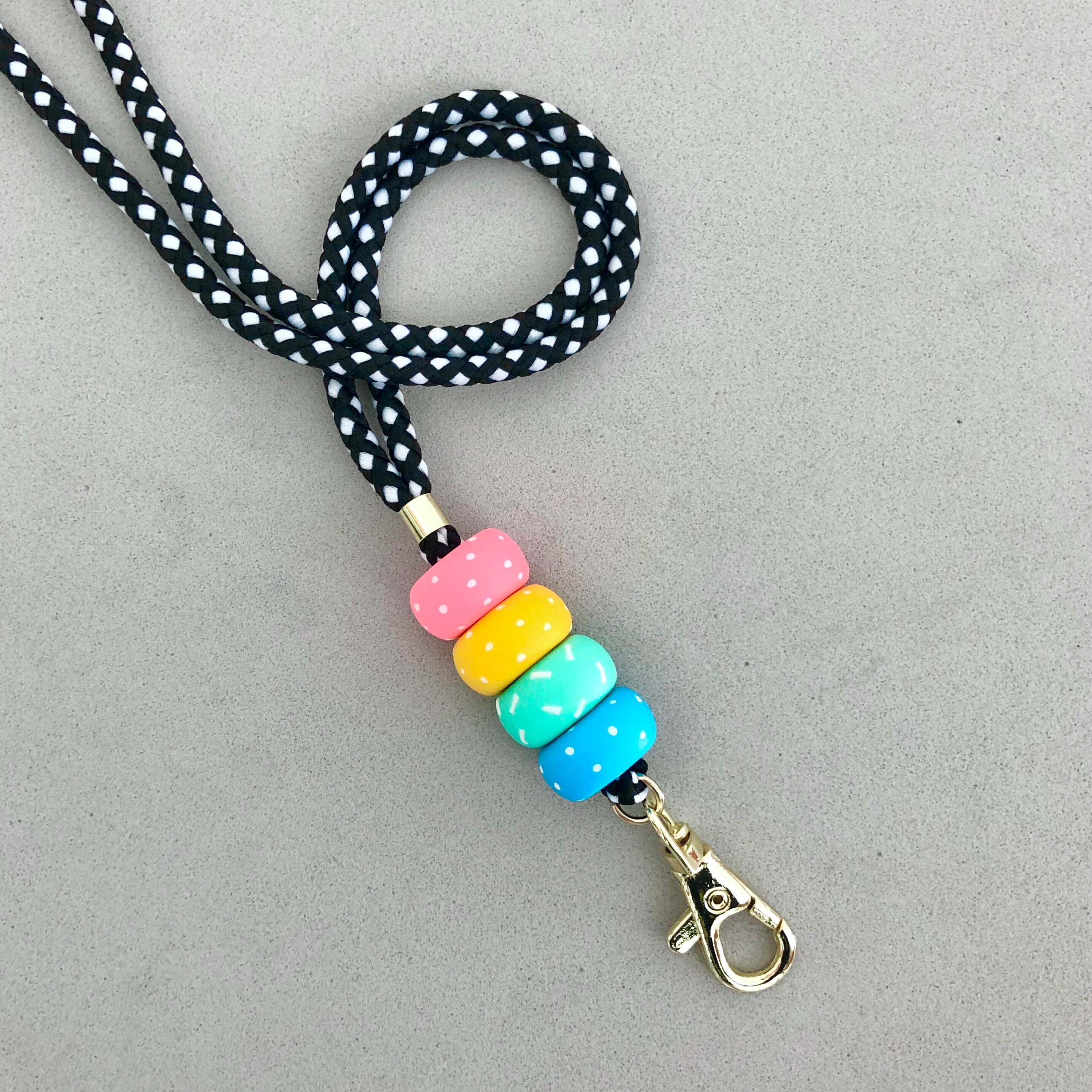 Candy Floss Speckle Lanyard Strap / Custom Wristlet Strap / | Etsy