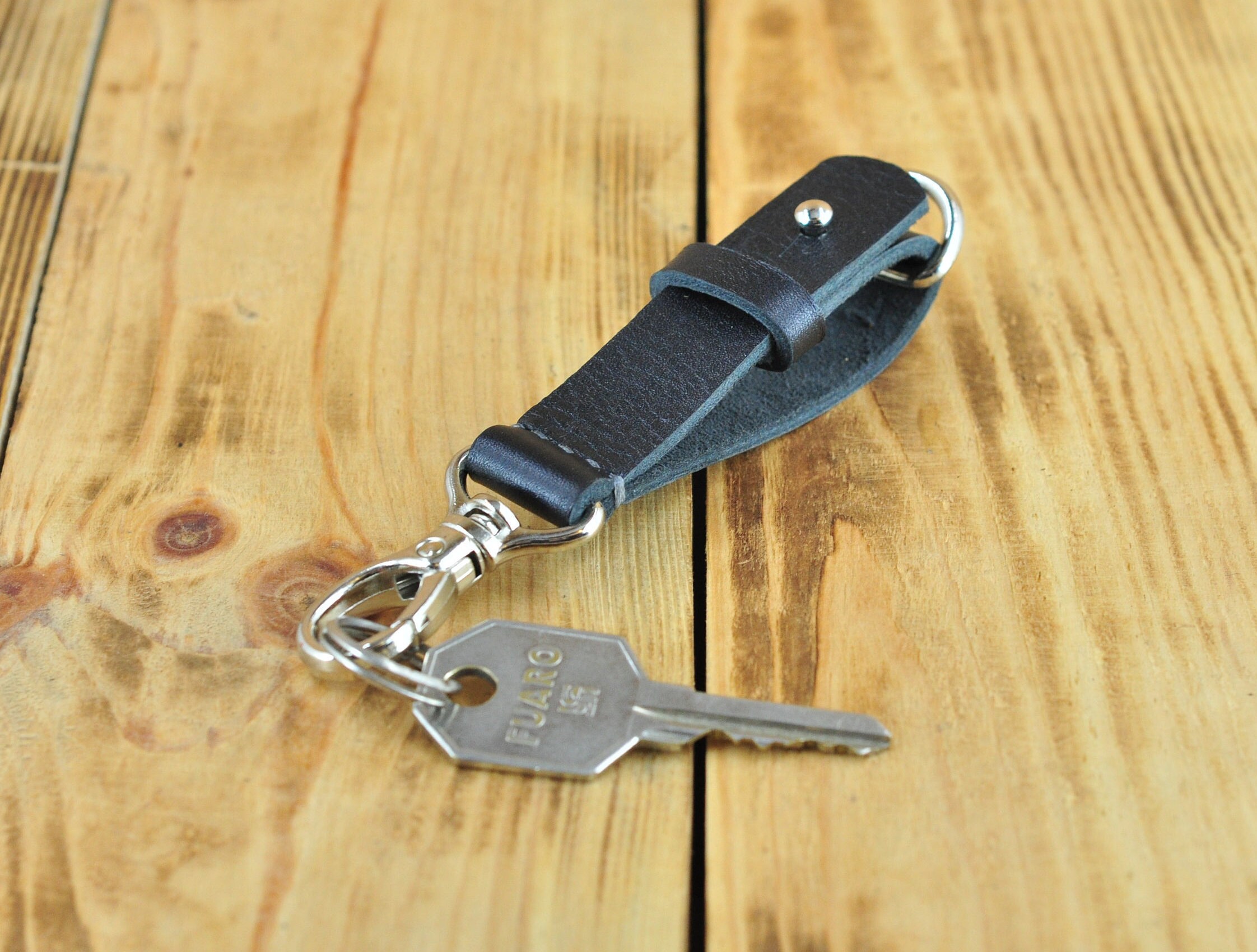 Leather Keychain Personalized Leather Keychain for Men | Etsy