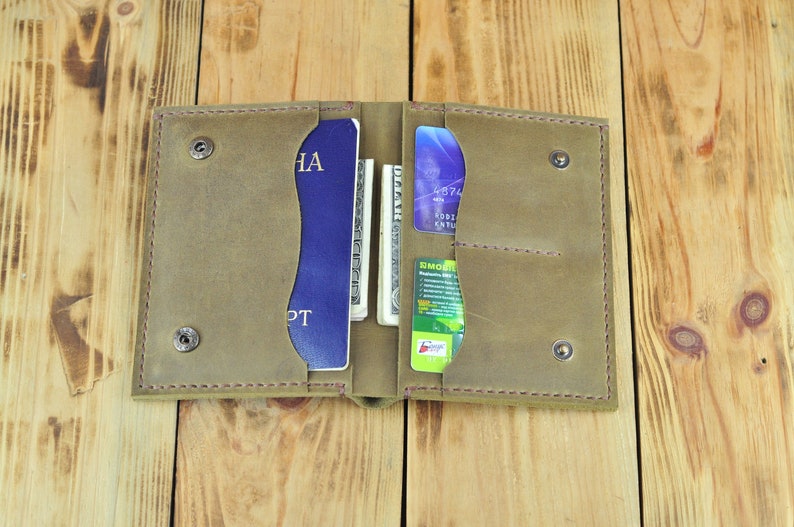 Leather Wallet Men's Organizer Wallet Personalized | Etsy