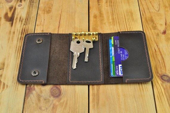 Key holders Leather key cover Mens leather key case holder | Etsy