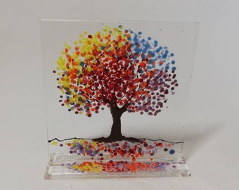 Glass Rainbow Circle of Life Tree - Etsy UK