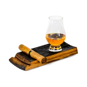 Rustic Cigar Holder and Whiskey Coaster Handmade From | Etsy
