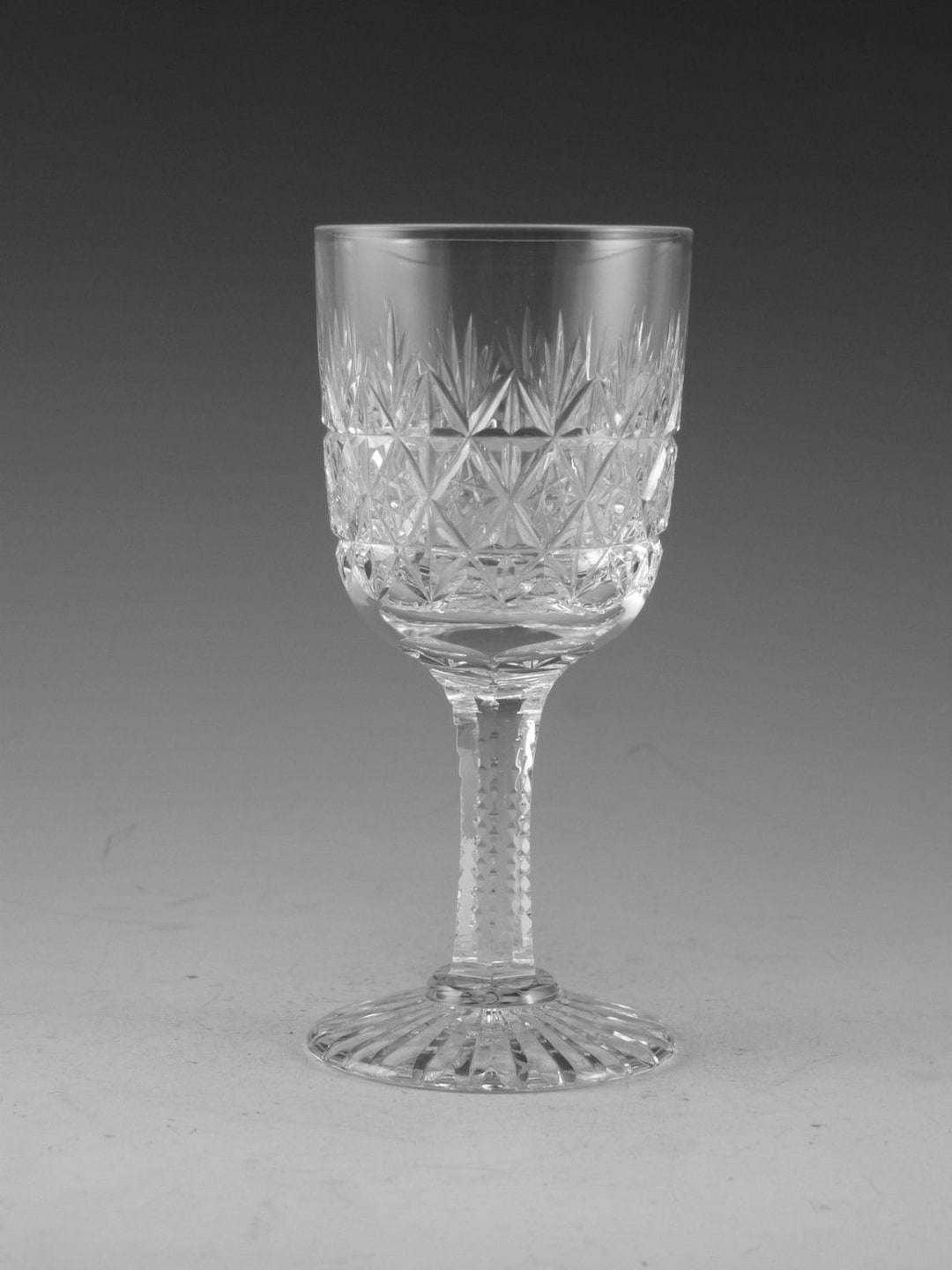 Thomas WEBB Crystal - WELLINGTON Cut - Sherry Glass / Glasses - 4 1/2 ...