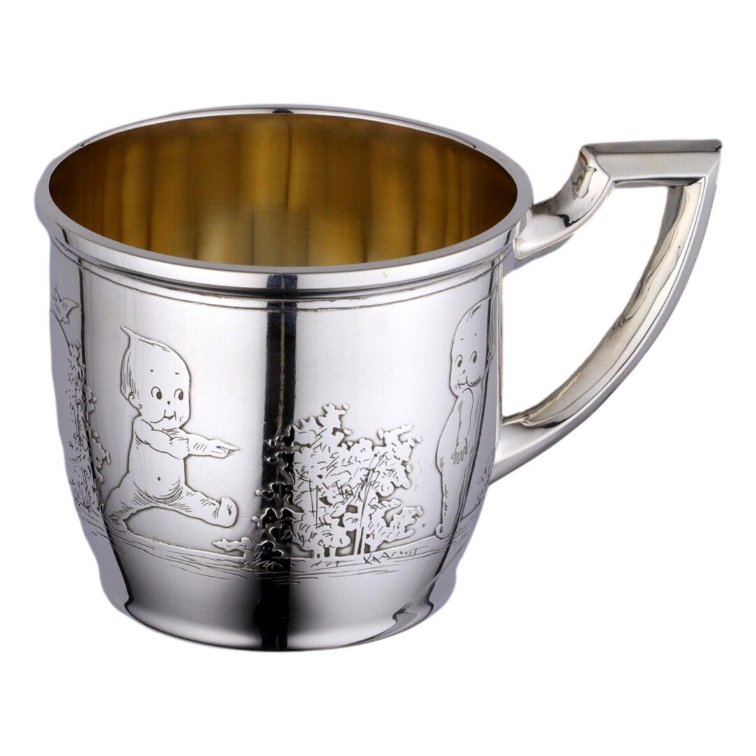 ANTIQUE - American Sterling Silver - Early Matthews & Co KEWPIE Mug - Etsy