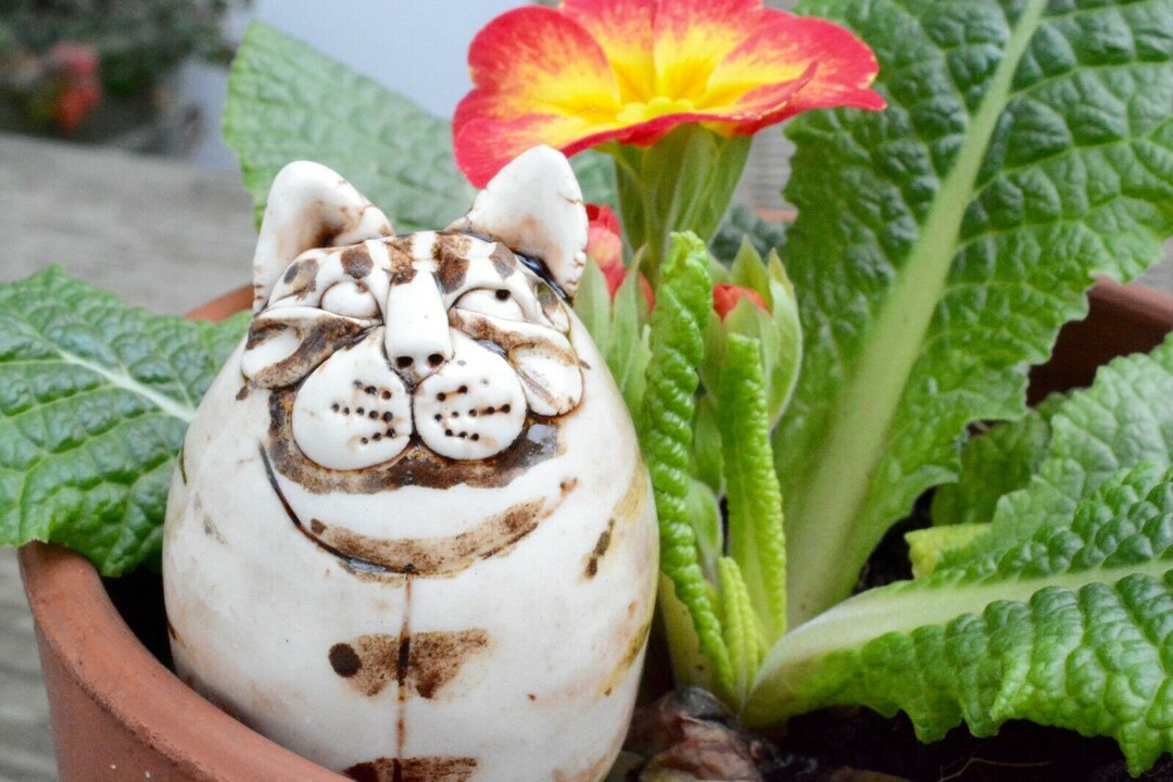 LESLEY ANNE GREENE Ceramics Cat "feeline" Sculpture Studio / Art ...