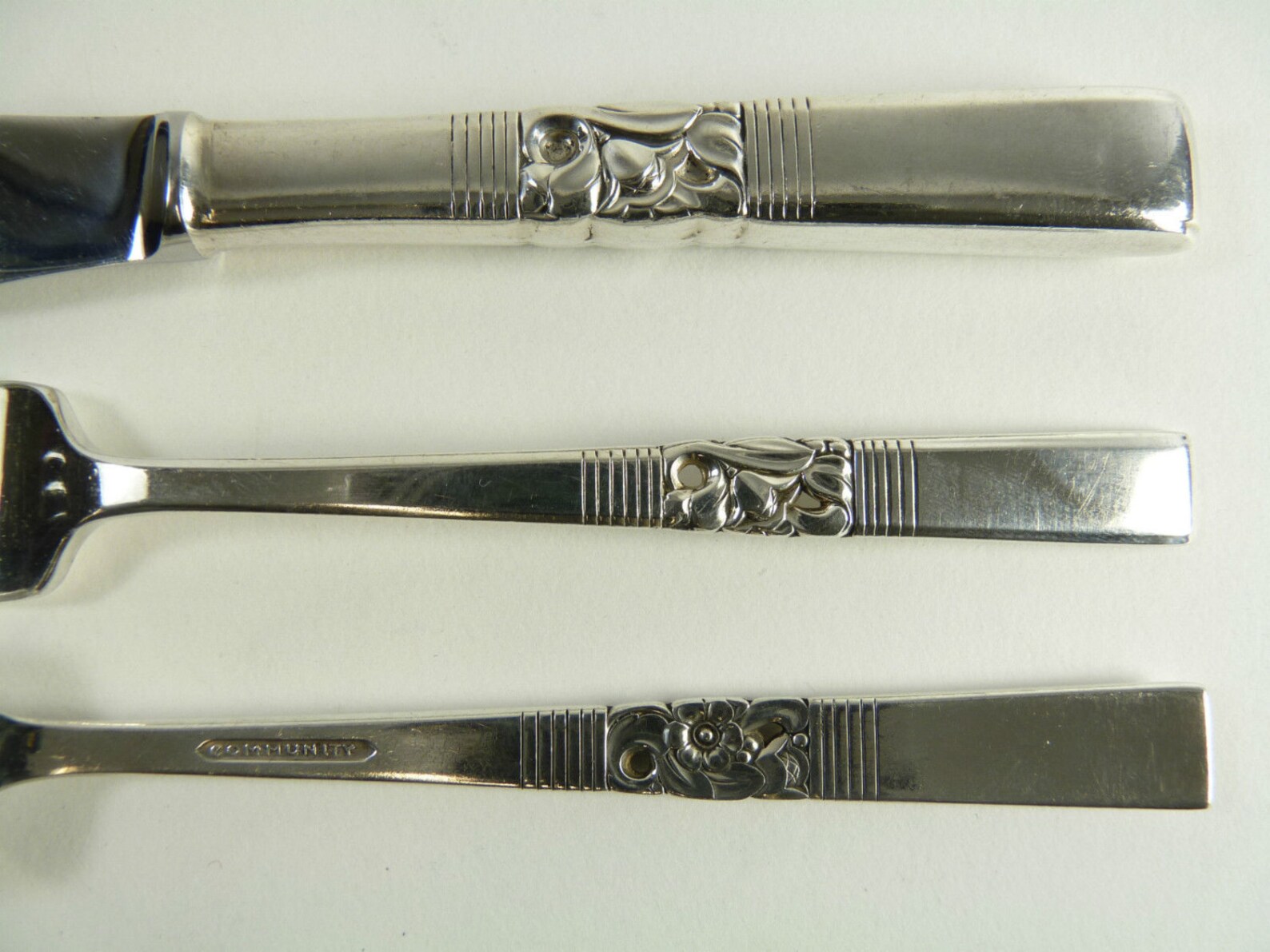 ONEIDA Community - MORNING STAR Pattern - Dinner Knife / Knives - 9 1/2 ...