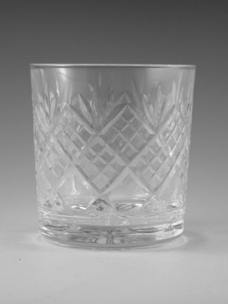 Thomas WEBB Crystal - CHILTERN Cut - Whisky Tumbler Glass / Glasses - 3 ...