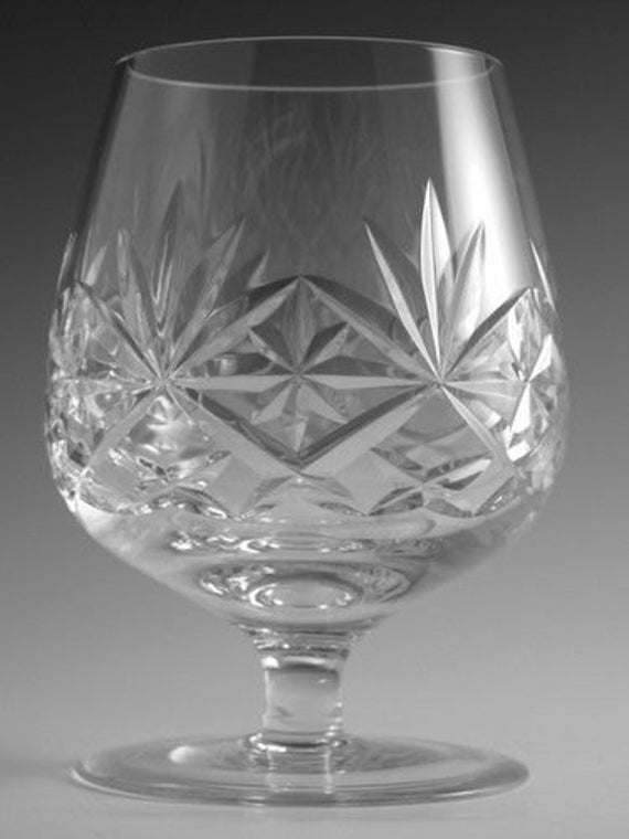 EDINBURGH Crystal DUET Cut Brandy Glass / Glasses | Etsy