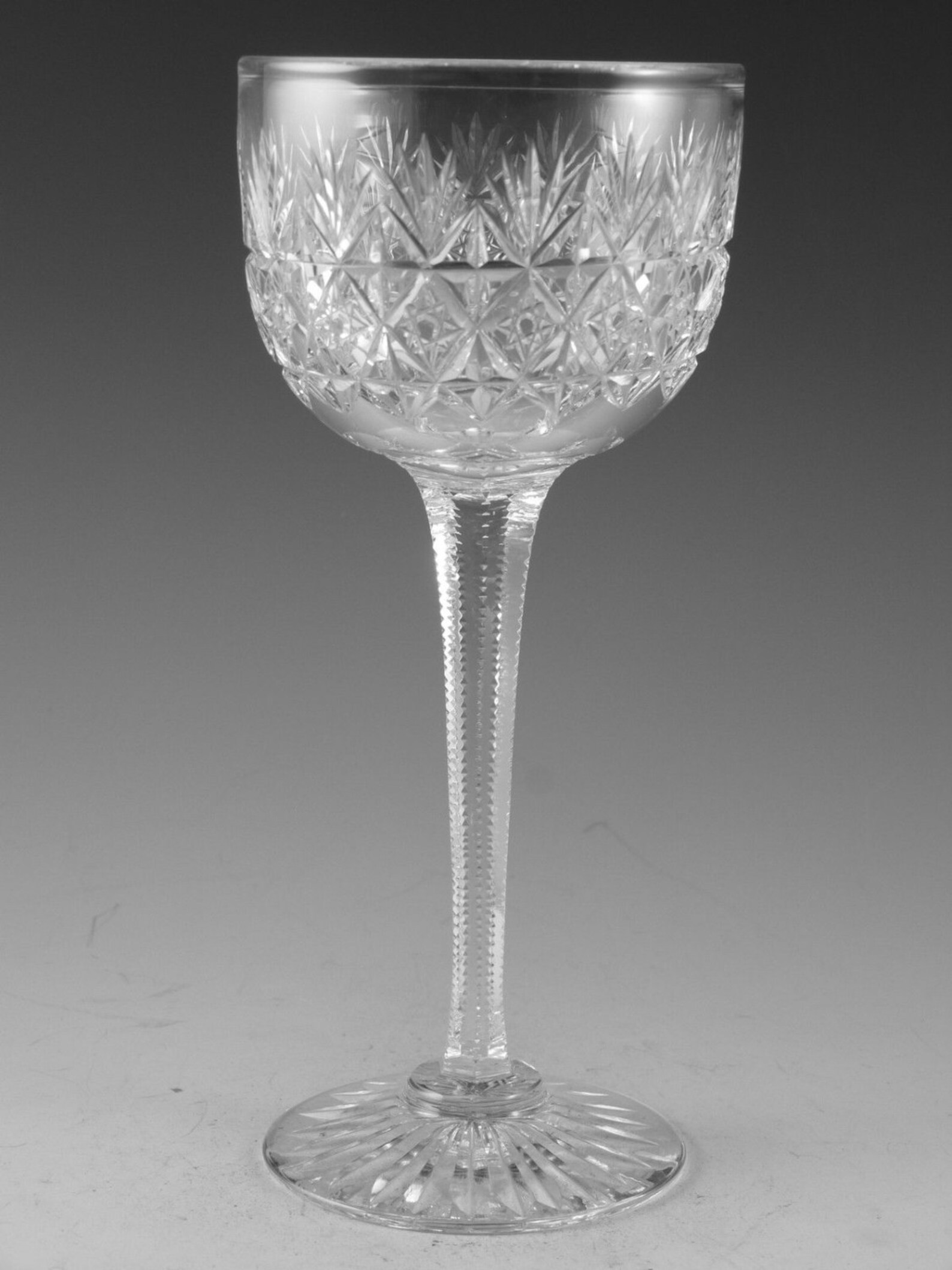 Thomas WEBB Crystal - WELLINGTON Cut - Hock Wine Glass / Glasses - 6 3/ ...