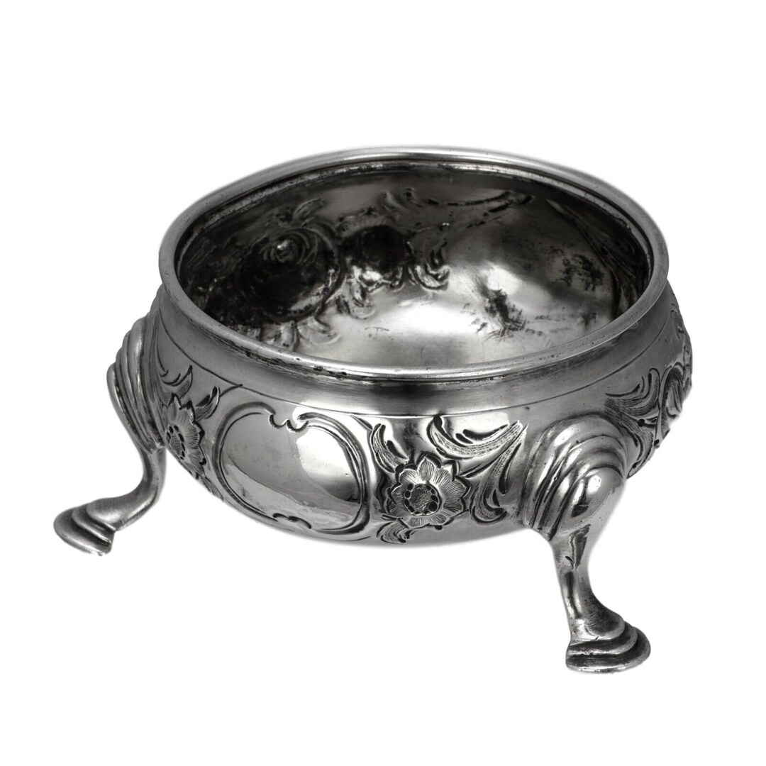 ANTIQUE - Sterling Silver Cauldron SALT Pot - Mark Worn - 1818 - Etsy
