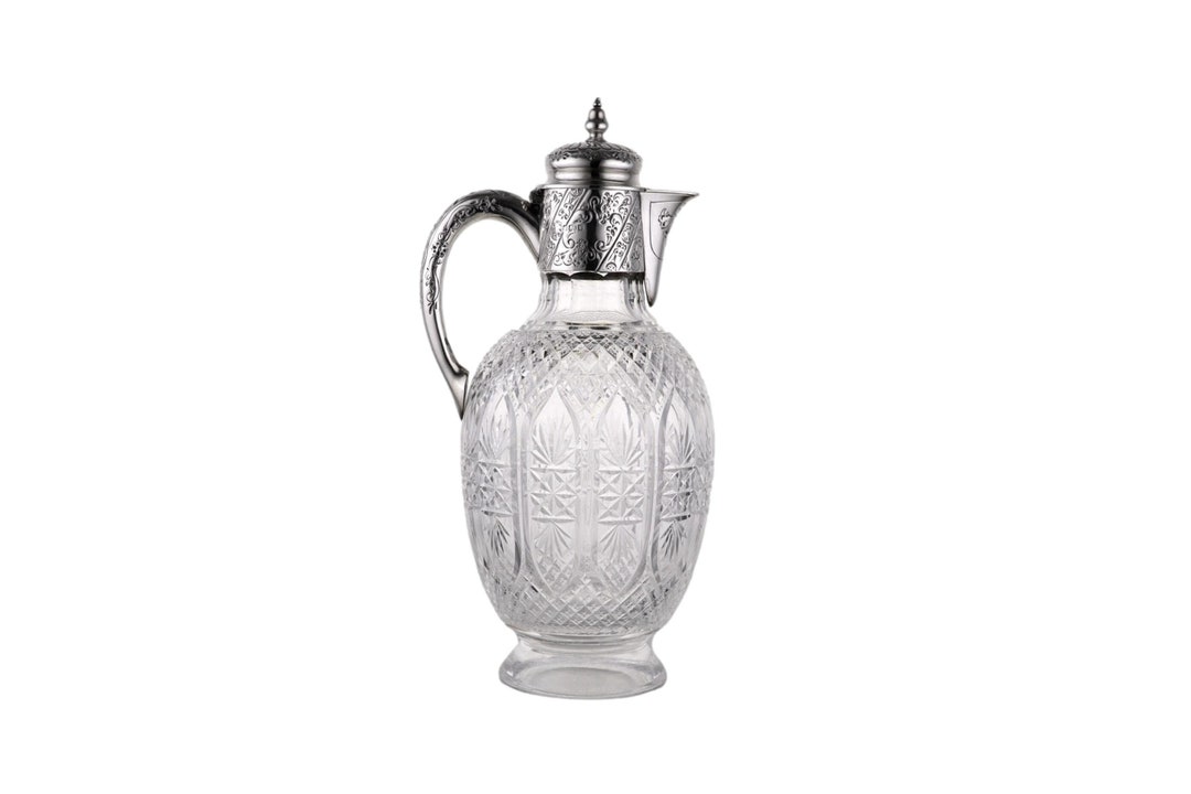 ANTIQUE - Untraced Sheffield Maker - Sterling Silver Claret Jug - 1891 ...