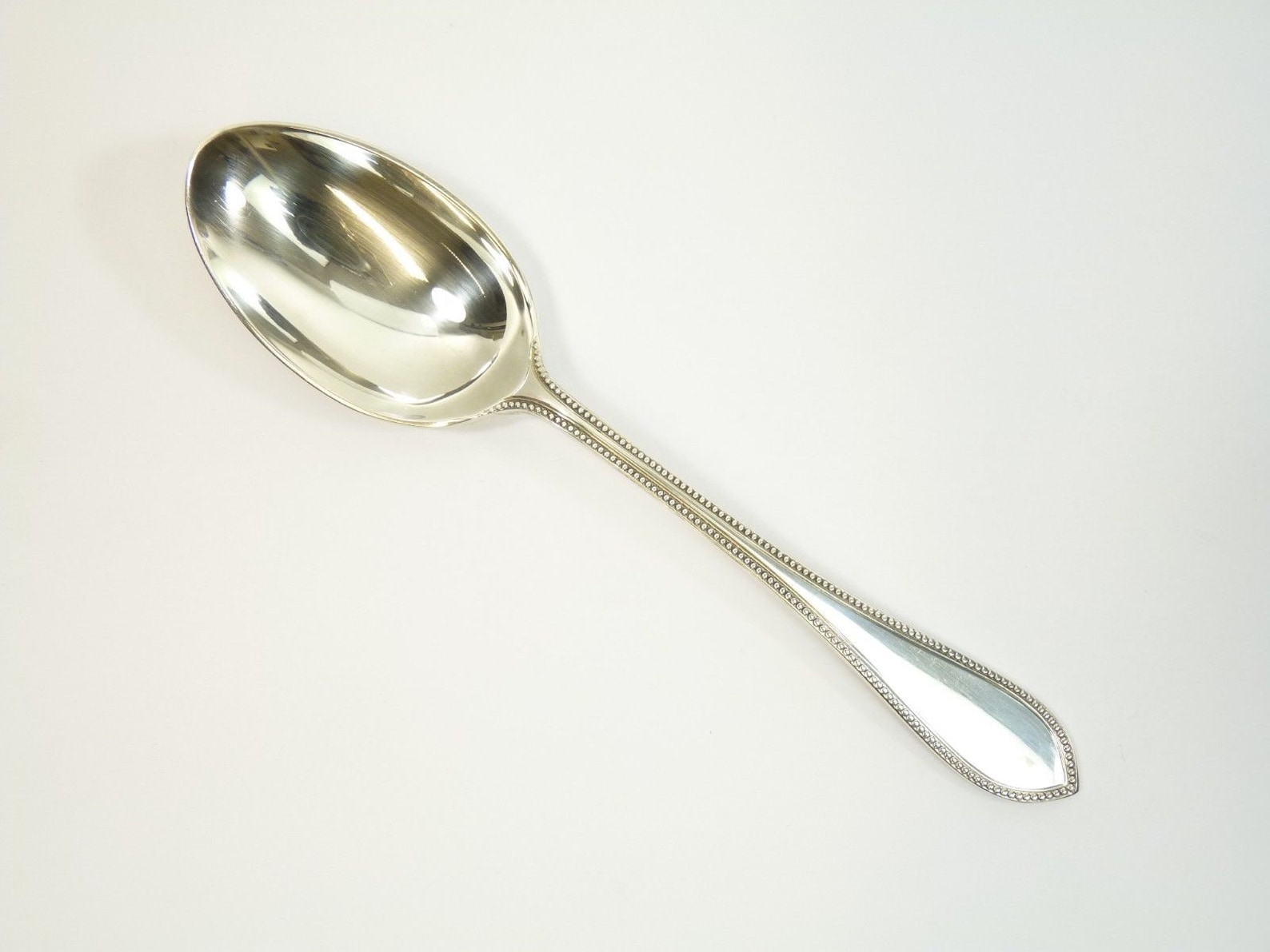 James DIXON Silver Plate - FINE BEAD - Dessert Spoon / Spoons - 7 1/4 ...