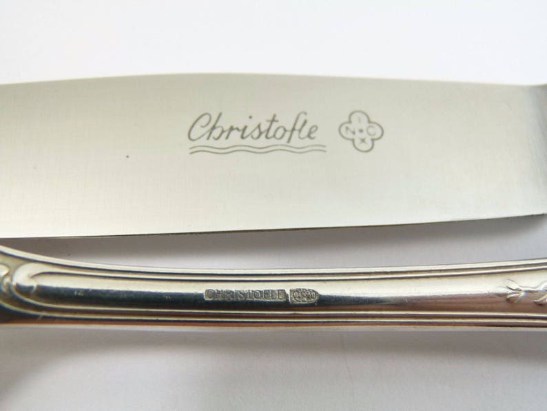 CHRISTOFLE Cutlery - MARLY Vintage Pattern - Dessert Knife / Knives - 7 ...