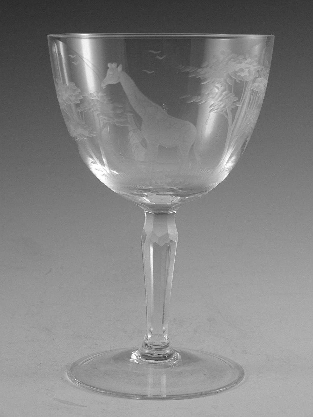 ROWLAND WARD Crystal - No.1 Wine Glass - Giraffe - Cut by Moser - Etsy