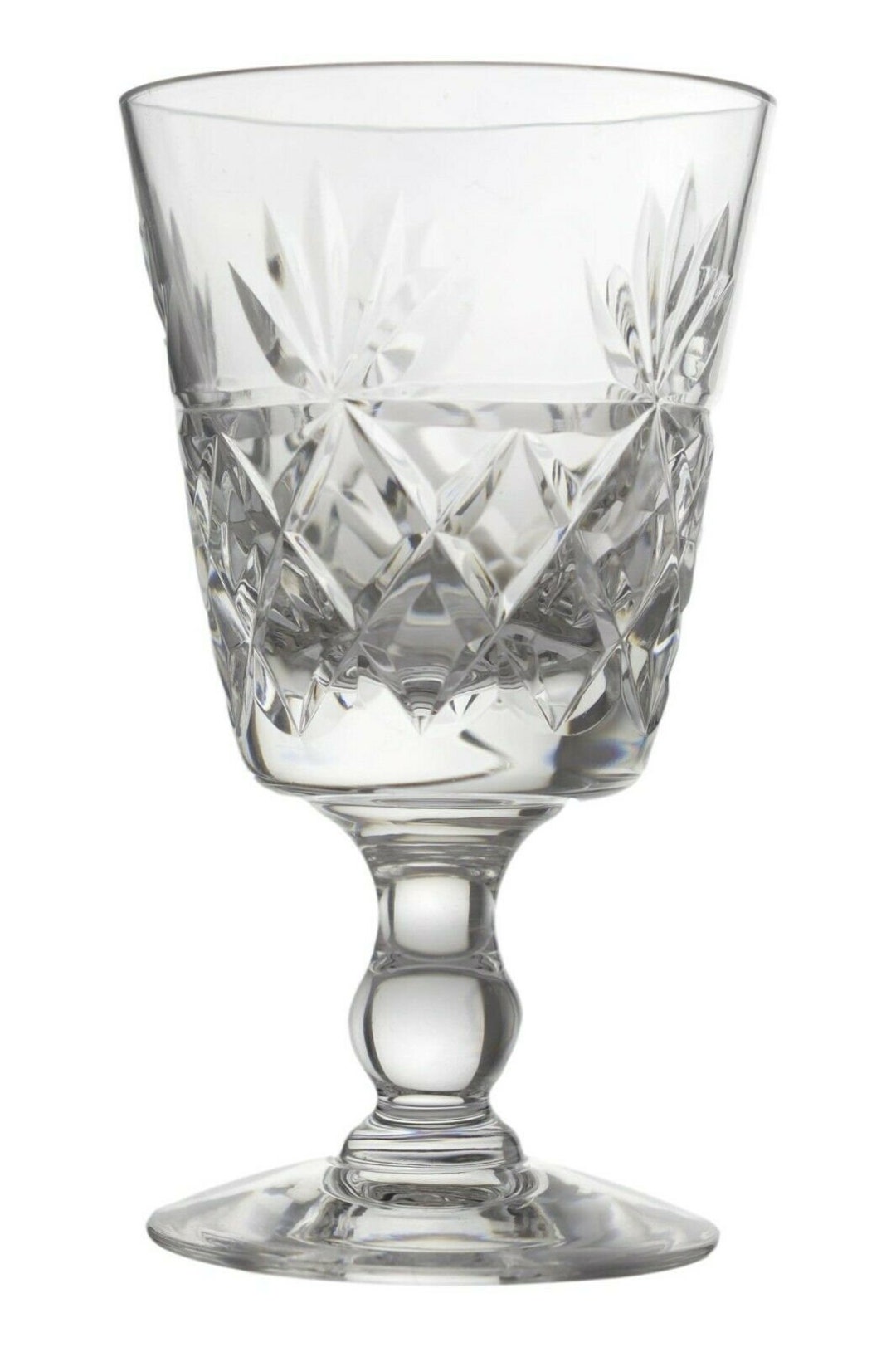 Royal Brierley Crystal - Short Bruce Cut - Wine Glass / Glasses - 5 ...