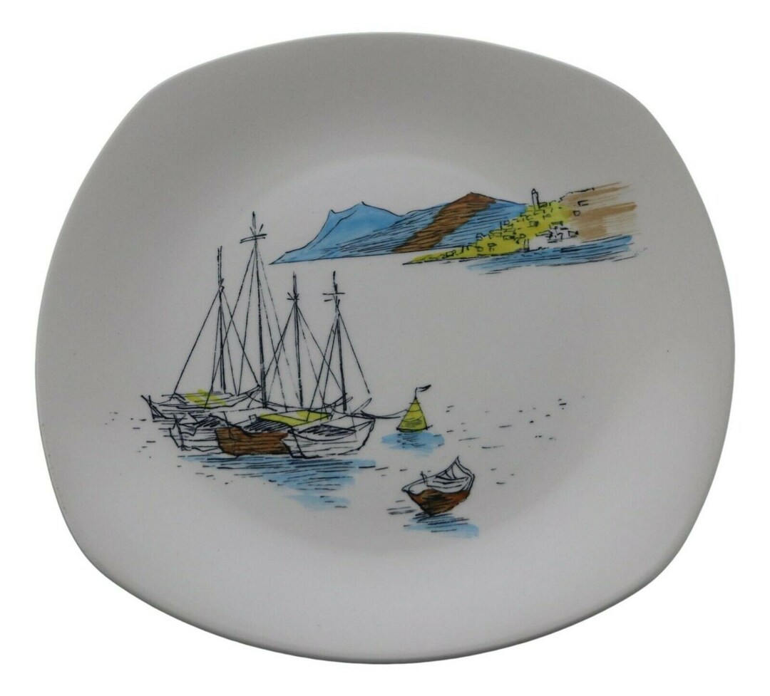 MIDWINTER Pottery CANNES 8 1/2 Plate Hugh Casson C1955 - Etsy