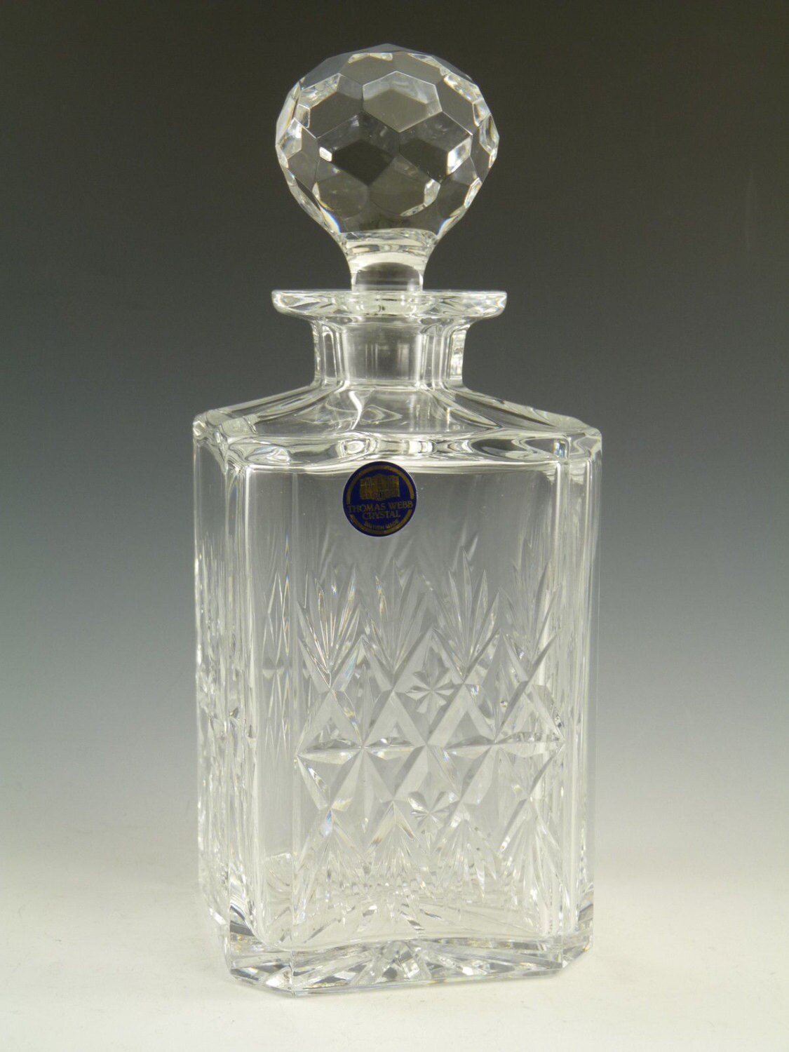 Thomas WEBB Crystal WORCESTER Cut Square Decanter / - Etsy
