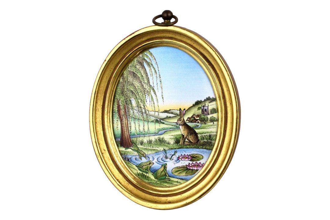 Rare HALCYON DAYS Enamel Plaque Ltd Ed 71/100 Fable the Hare & the ...