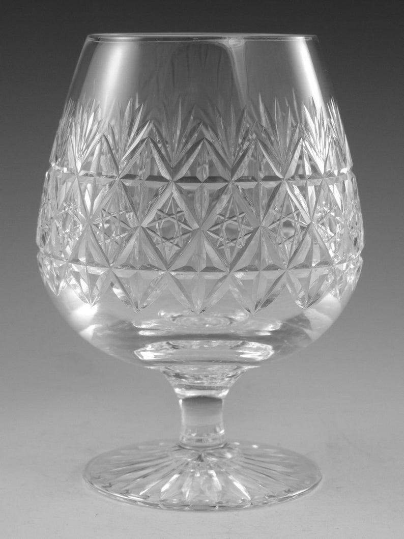 Thomas WEBB Crystal - WELLINGTON Cut - Brandy Glass / Glasses - 5" (2nd ...
