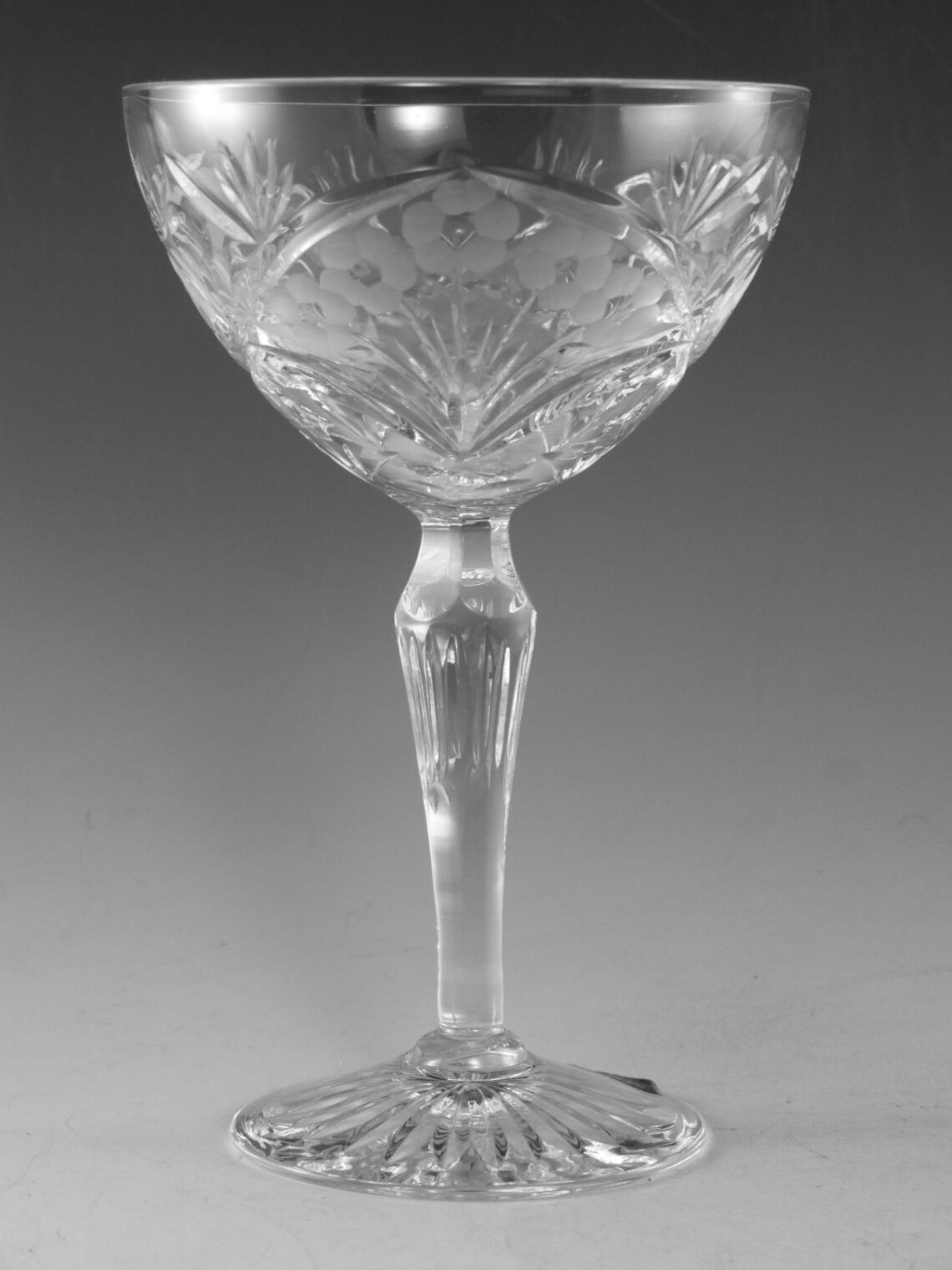 Royal BRIERLEY Crystal SPRINGTIME Cut Champagne Saucer - Etsy