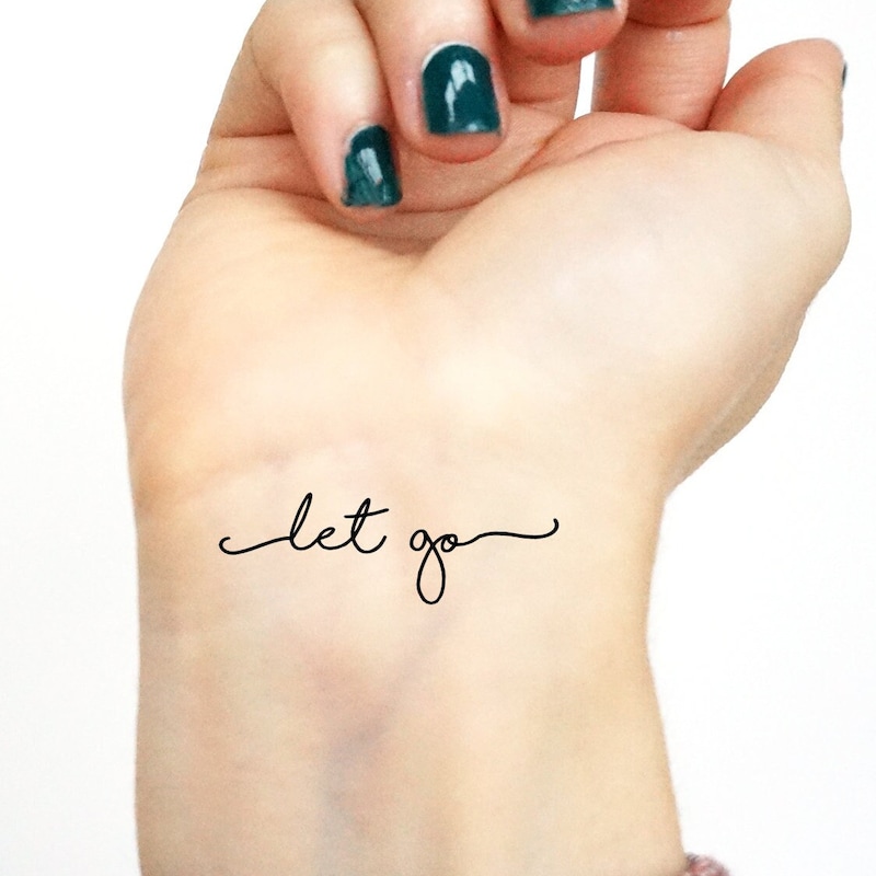 Let It Go Tattoo - Etsy