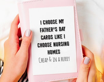 Funny Fathers Day Card Print Instant Download Printable - Etsy