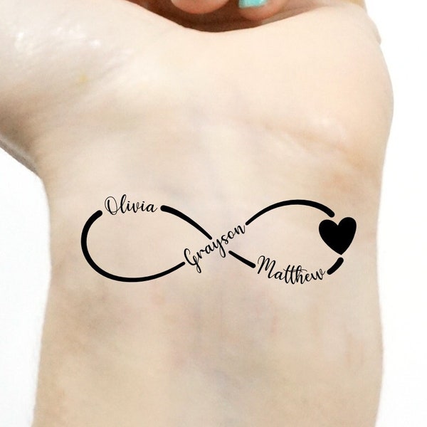 Official Tattoo Brand Set Of 2 Custom Name Temporary Tattoos ...