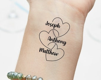 Mom and Dad Temporary Fake Tattoo Sticker set of 2 - Etsy