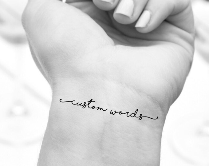 Custom Temporary Tattoo Women, Personalized set of 3 - Etsy