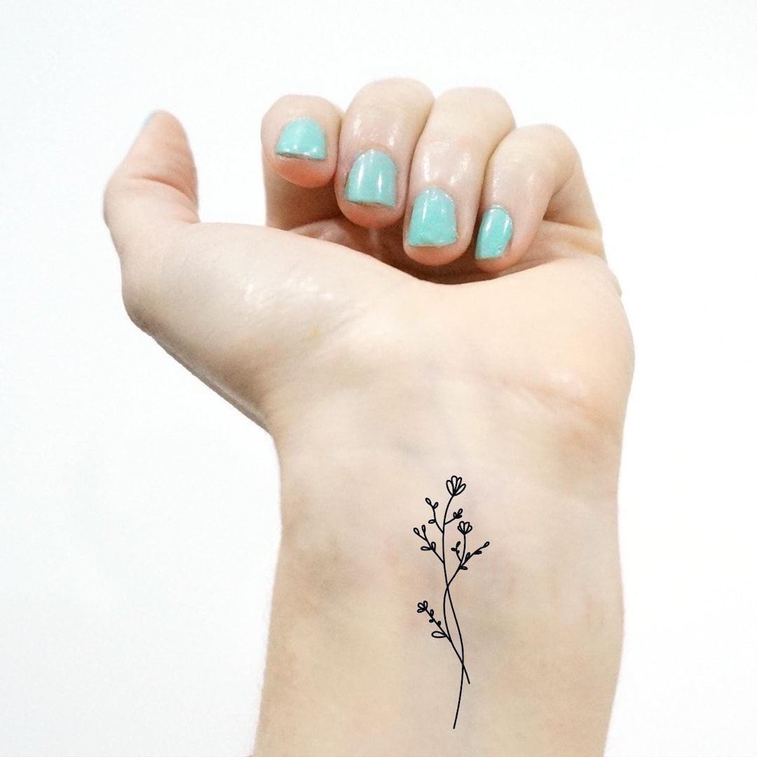 Temporary Tattoo Flower (set of 3) - Etsy