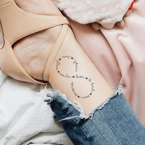 Temporary Tattoo Women Infinity (set of 3) - Etsy