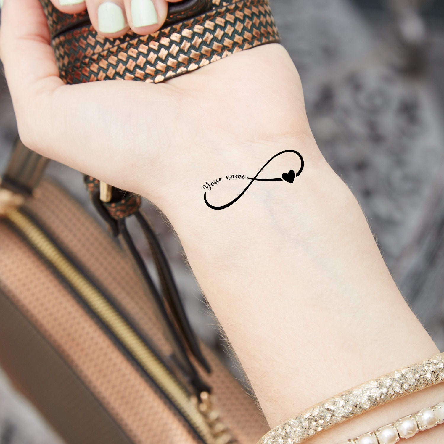 Custom Temporary Tattoo Women, Personalized Eternal Love (set of 3) - Etsy