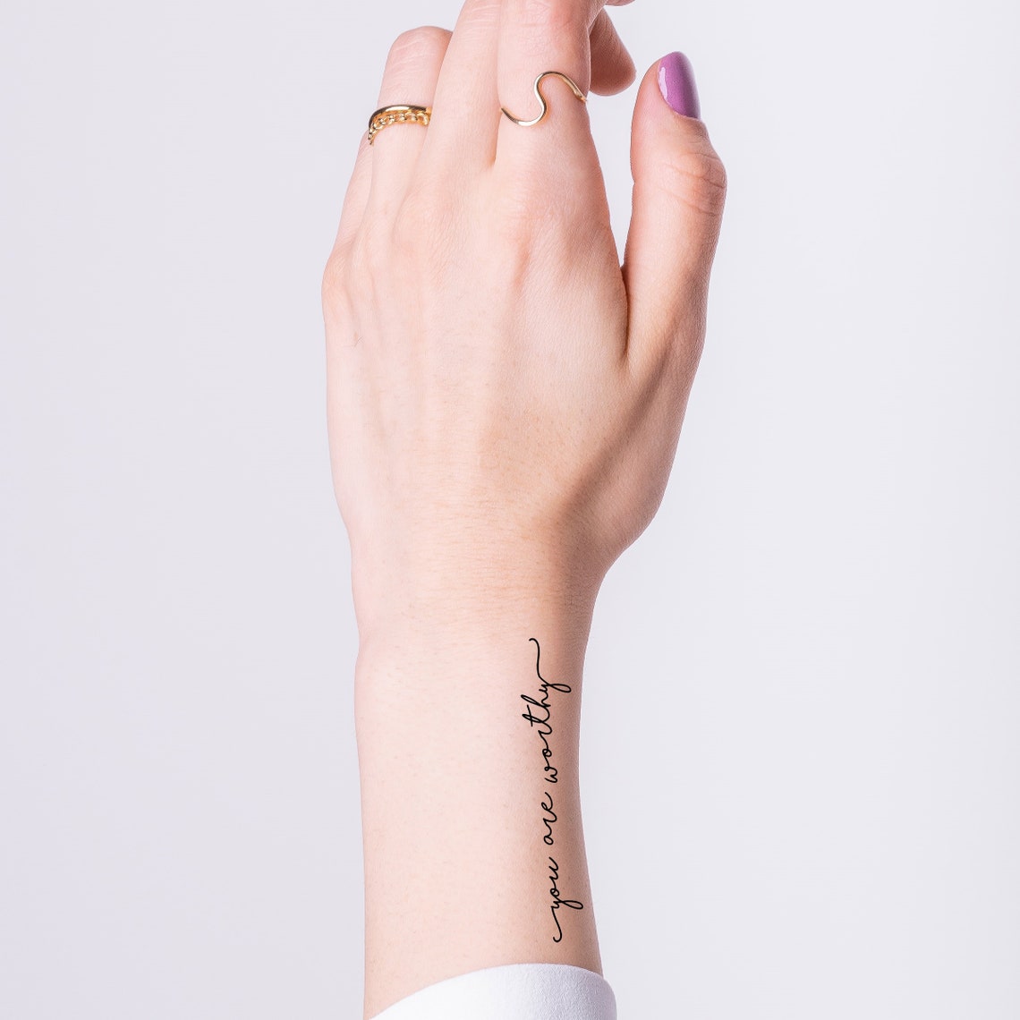 Temporary Tattoo Women You Are Worthy set of 3 - Etsy