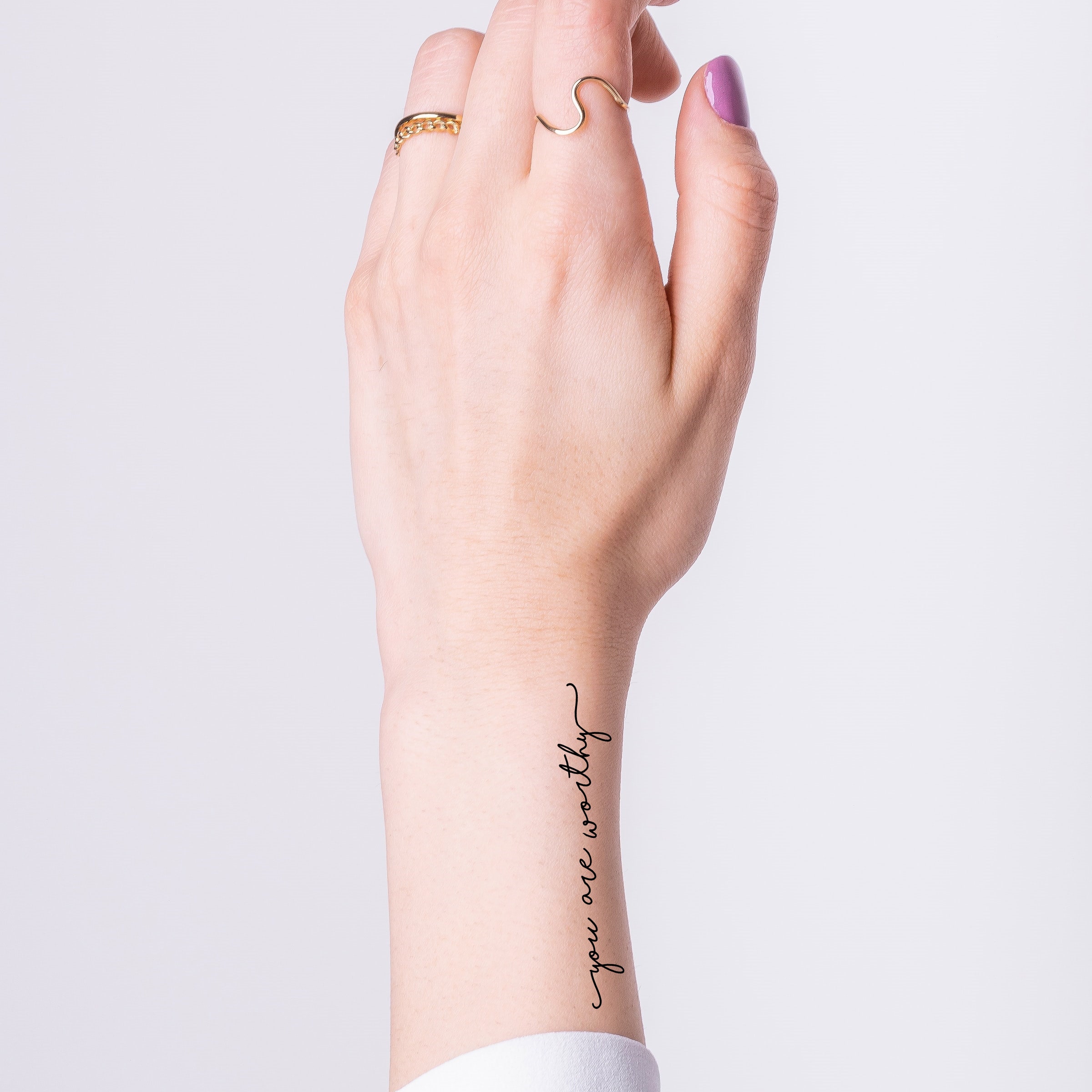 Temporary Tattoo Women You Are Worthy set of 3 - Etsy