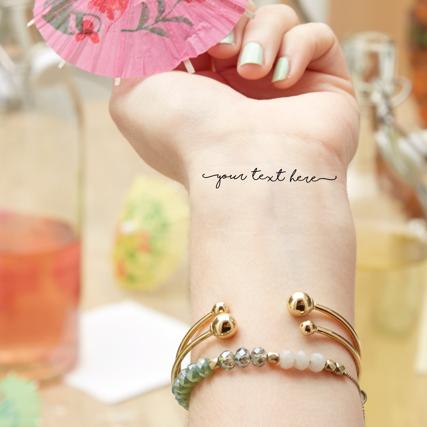 Custom Temporary Tattoo Women, Personalized (set of 3) - Etsy