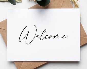 Printable Welcome Card Instant Download Blank Inside DIY Print - Etsy