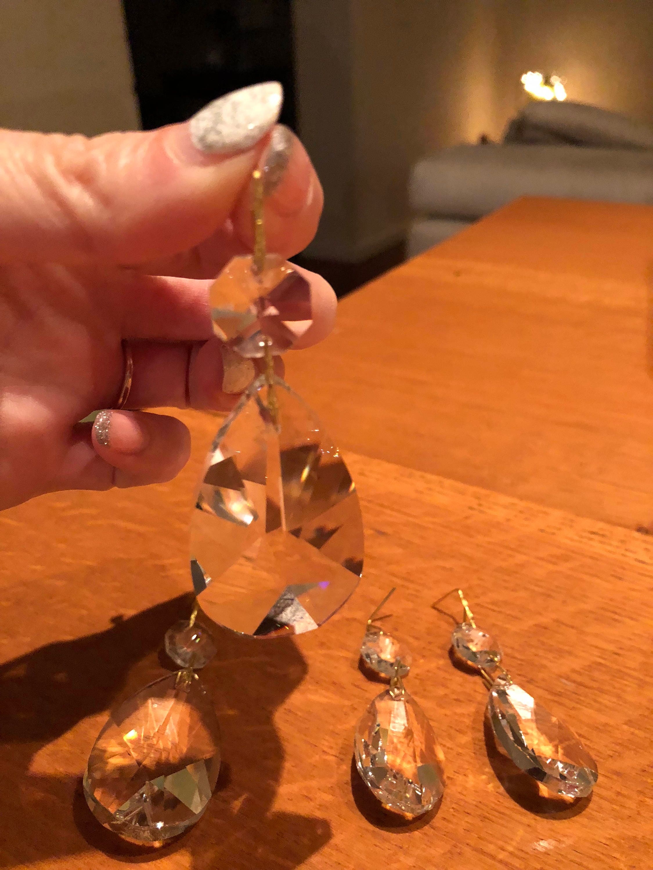 Crystals or Pendent Hanging Drops, Spare Parts for Chandeliers - Etsy