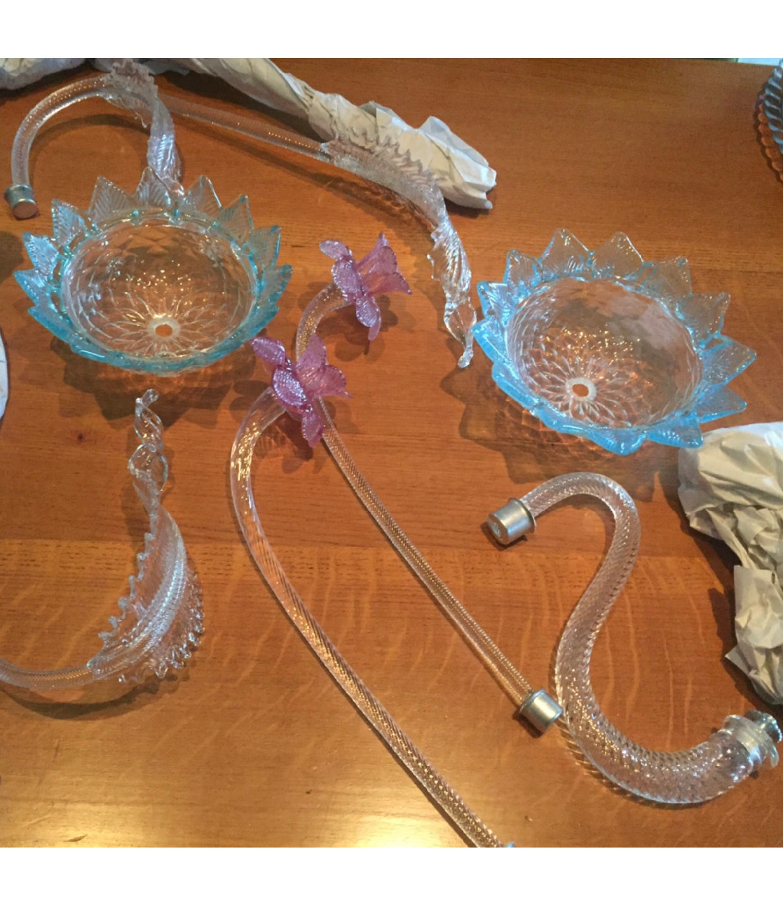 Cup or Bobeche, Chandelier Spare Parts, in Murano Blown Glass - Etsy