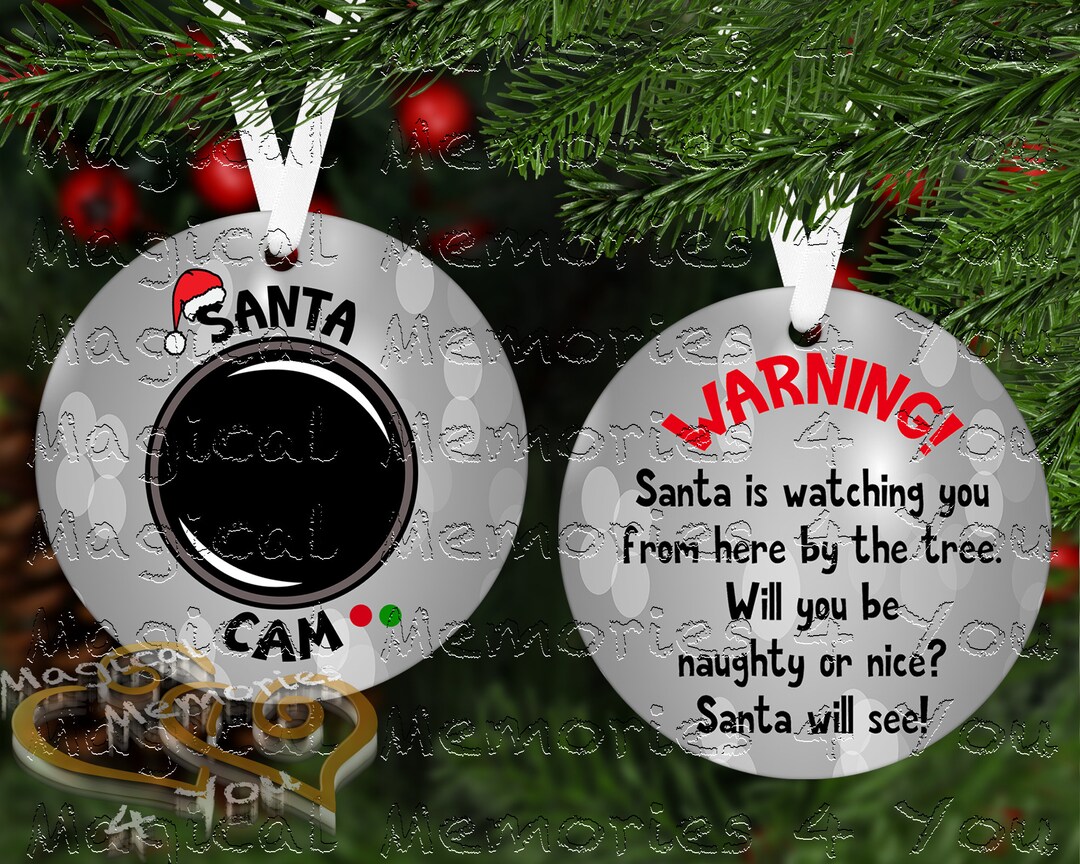Santa Cam Ornament, Elf Cam Ornament, Santa Camera Ornament With Letter ...