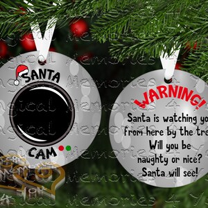 Santa Cam Ornament, Elf Cam Ornament, Santa Camera Ornament With Letter ...