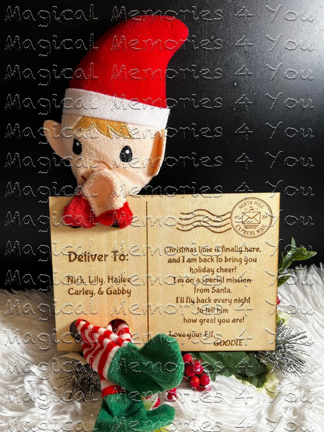 Elf Returns Post Card, Elf Welcome Back Letter, Customized Elf Props ...
