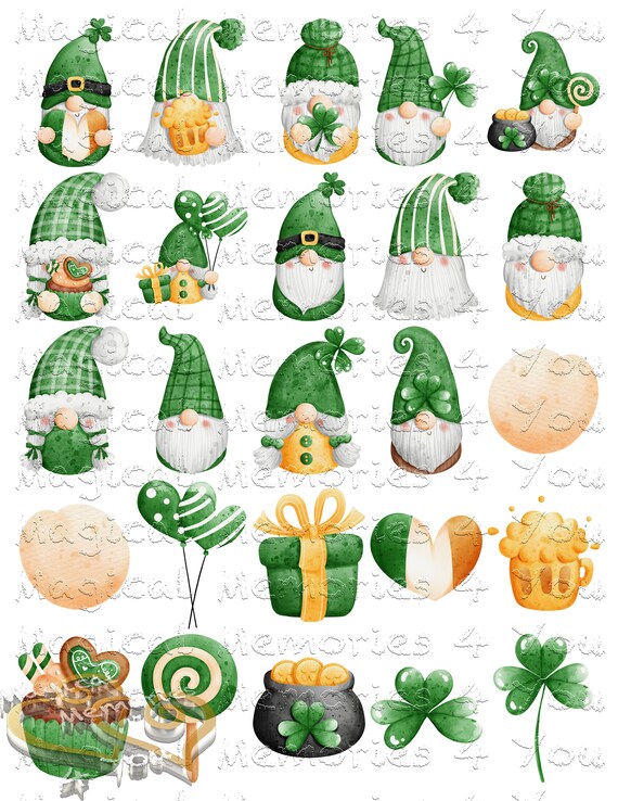 St. Patrick's Day Gnome Waterslide Sheet Clear | Etsy