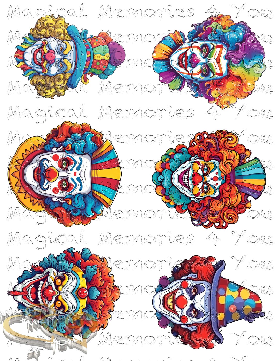 Clown Water Slide Decal, Creepy Clown Decal for Tumblers, Laser Printed ...