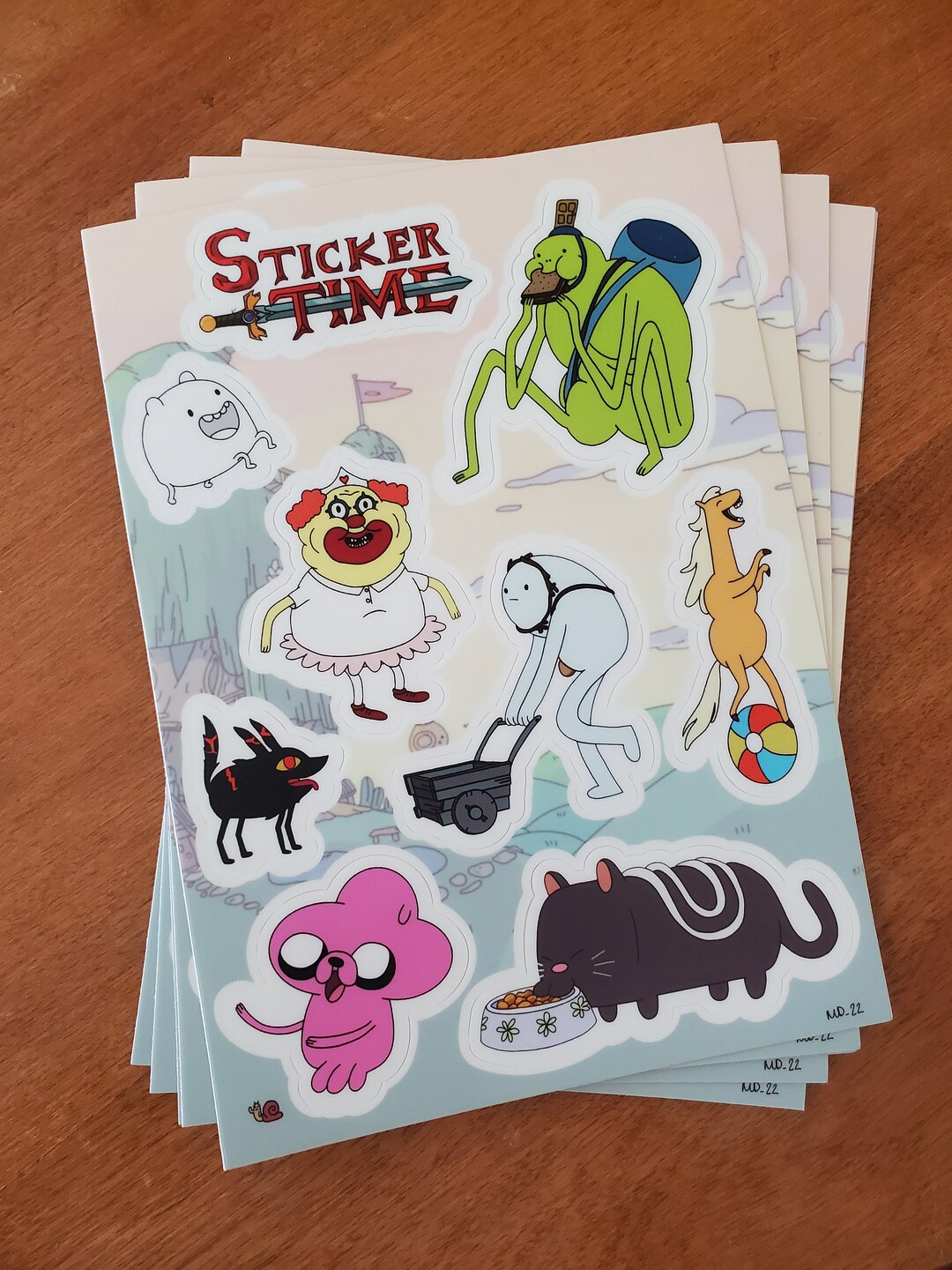 Stickertime! Adventure Time Sticker Sheet - Etsy