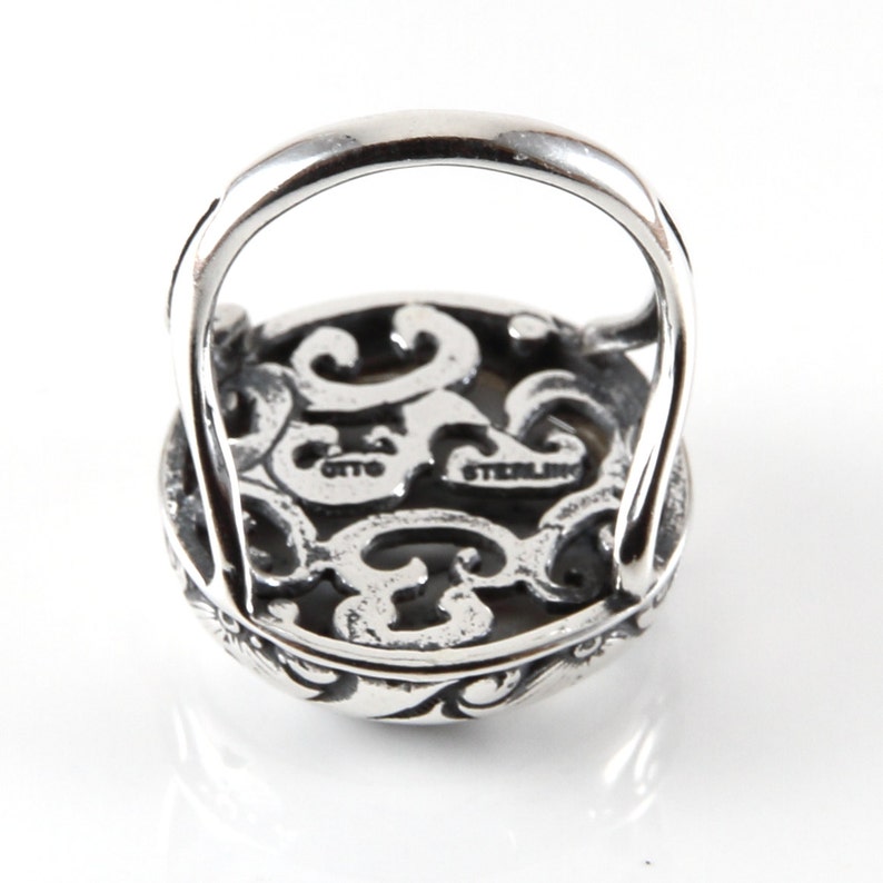 Sterling Silver Large Statement Ring 507 in White Buffalo - Etsy Sterling Silver Large Statement Ring 507 in White Buffalo - Etsy