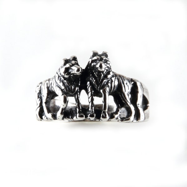 Wolf Ring - Etsy