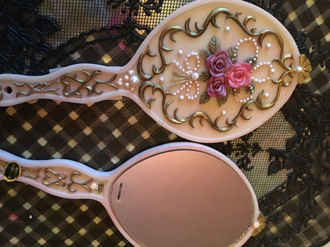 1x Hand Mirror Boudoir Style Baroque Handmade Unique Rar - Etsy