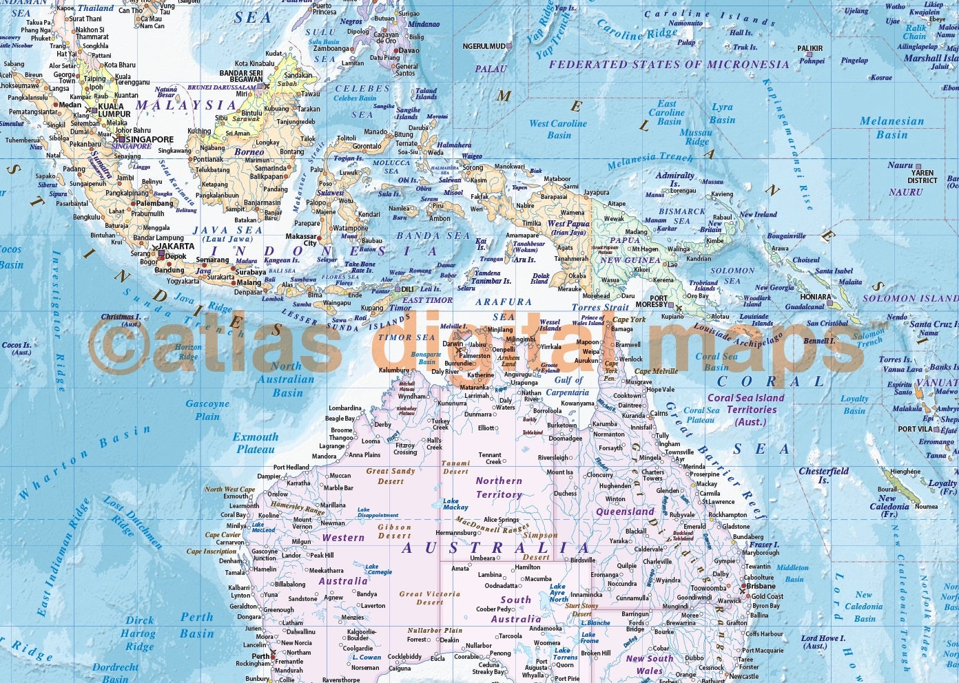 Political World Map Canvas Uk-centric Political & Shaded - Etsy