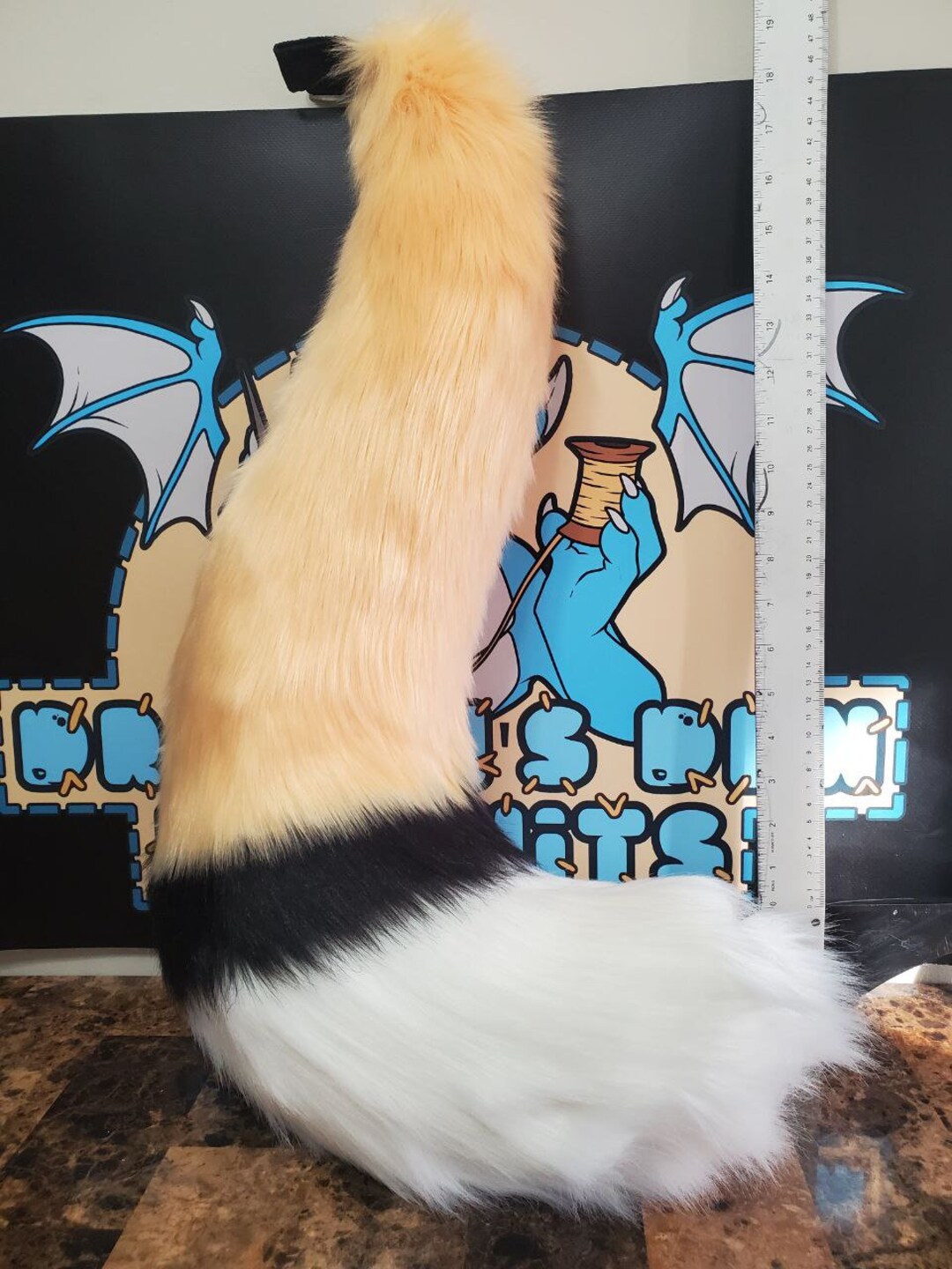 24 Orange Sherbet Fox Fursuit Tail FREE US SHIPPING - Etsy